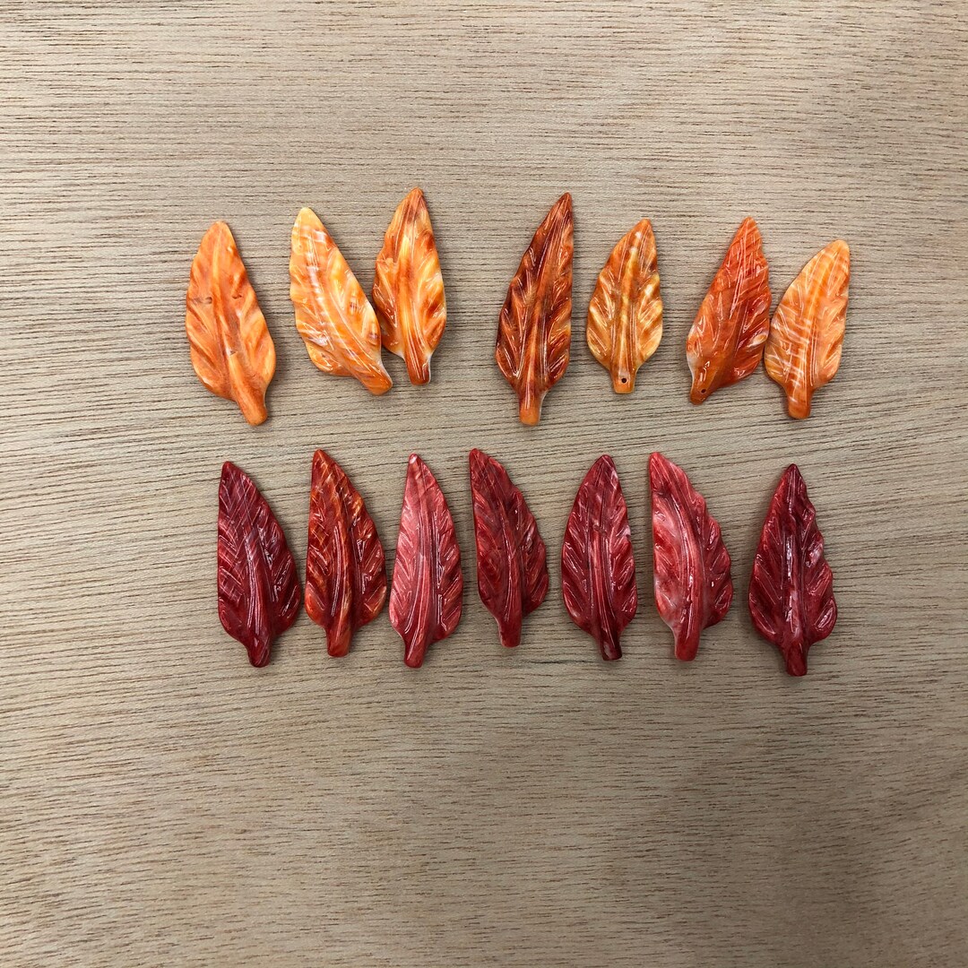 Natural Spiny Oyster Shell Leaf Shape Free Size - Etsy