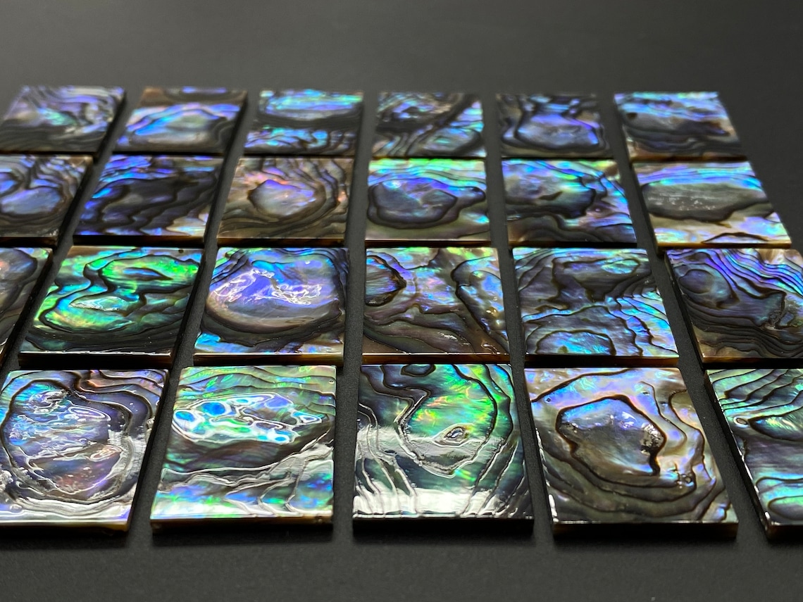Natural Abalone Shell Rectangle Flat - 15x30mm, 20x30mm, 25x30mm (5/10 ...