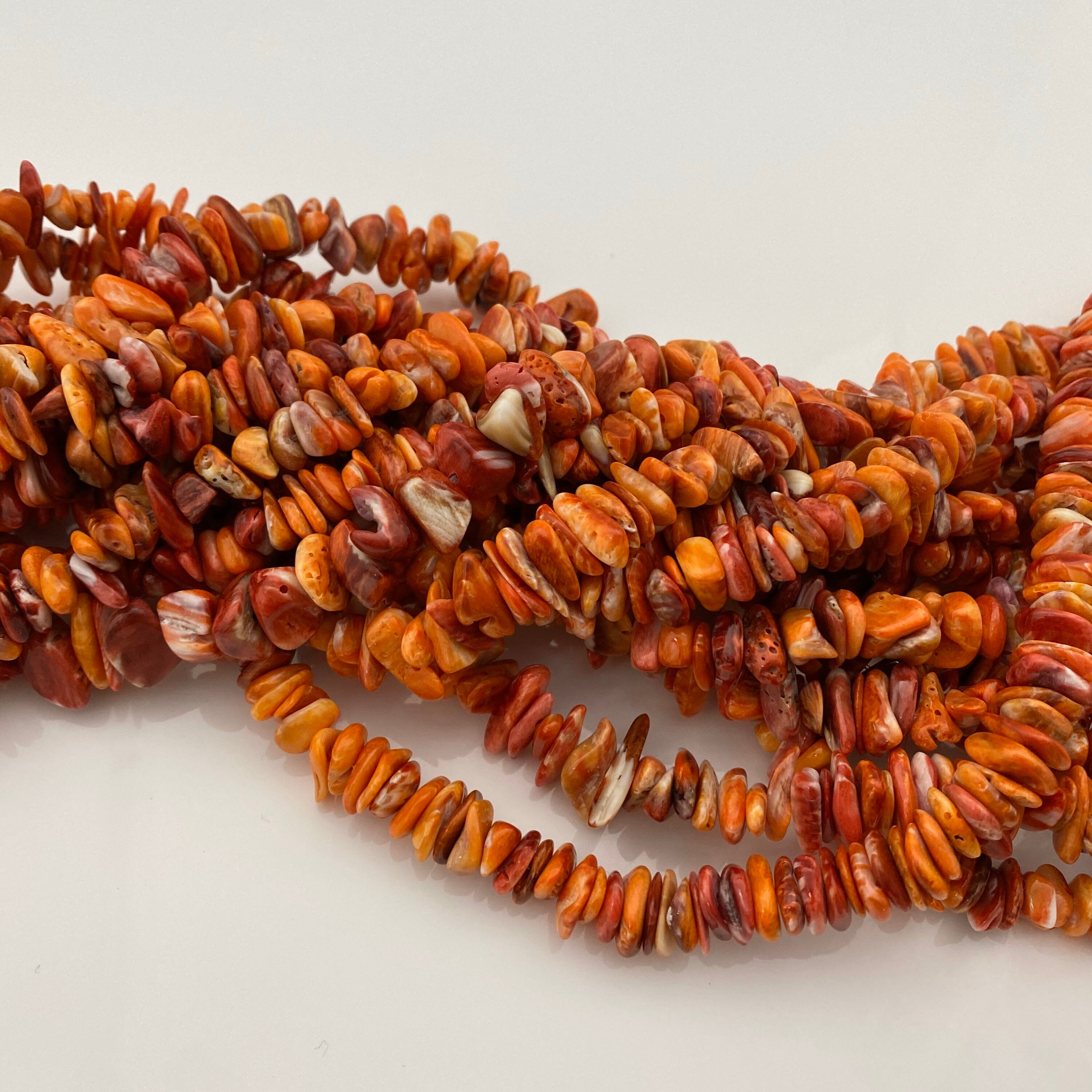 Spiny Oyster Shell Irregular Chip Beads Strand 16 Inches - Etsy