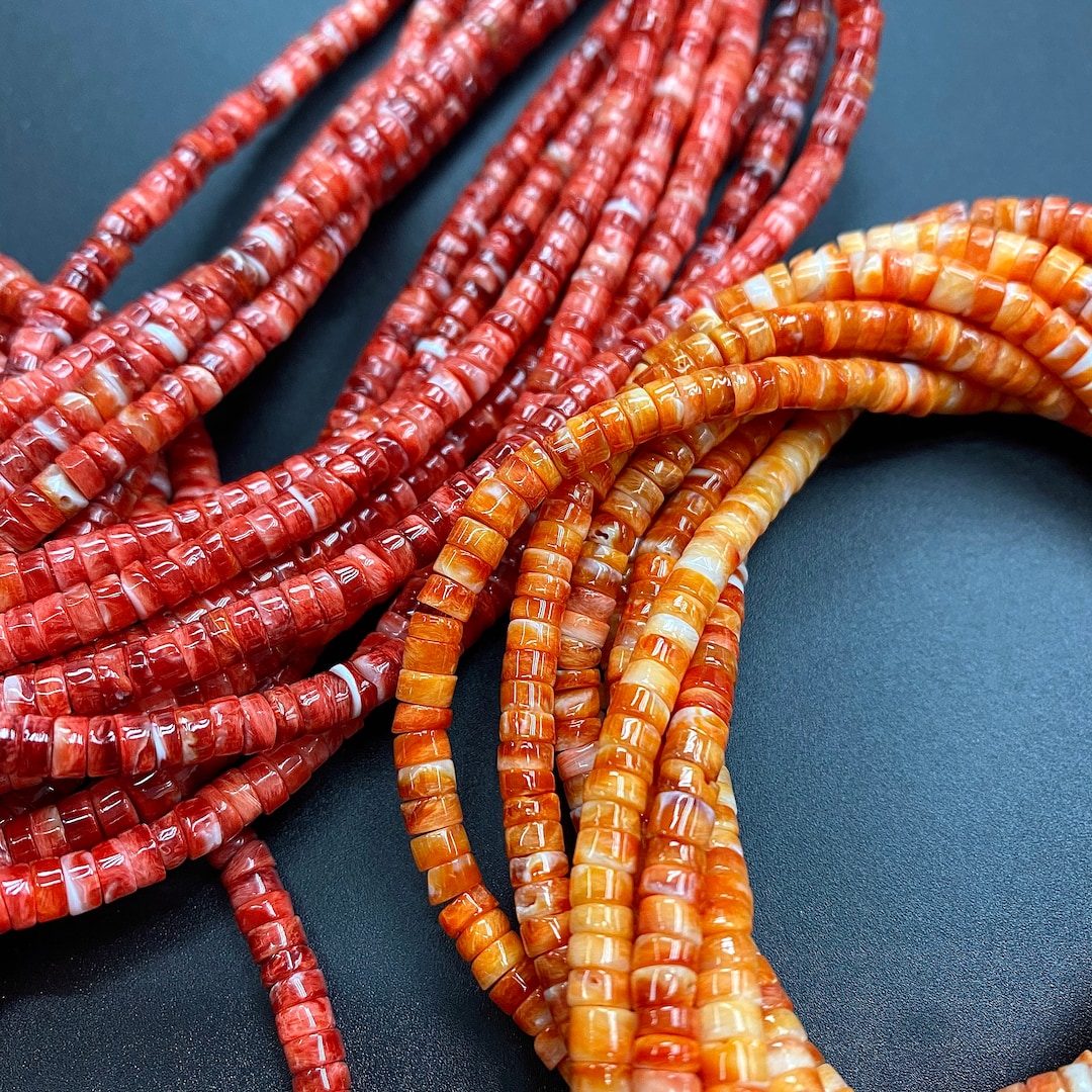 Natural Spiny Oyster Shell Heishi Beads 3mm/4mm/5mm 16 Inches - Etsy