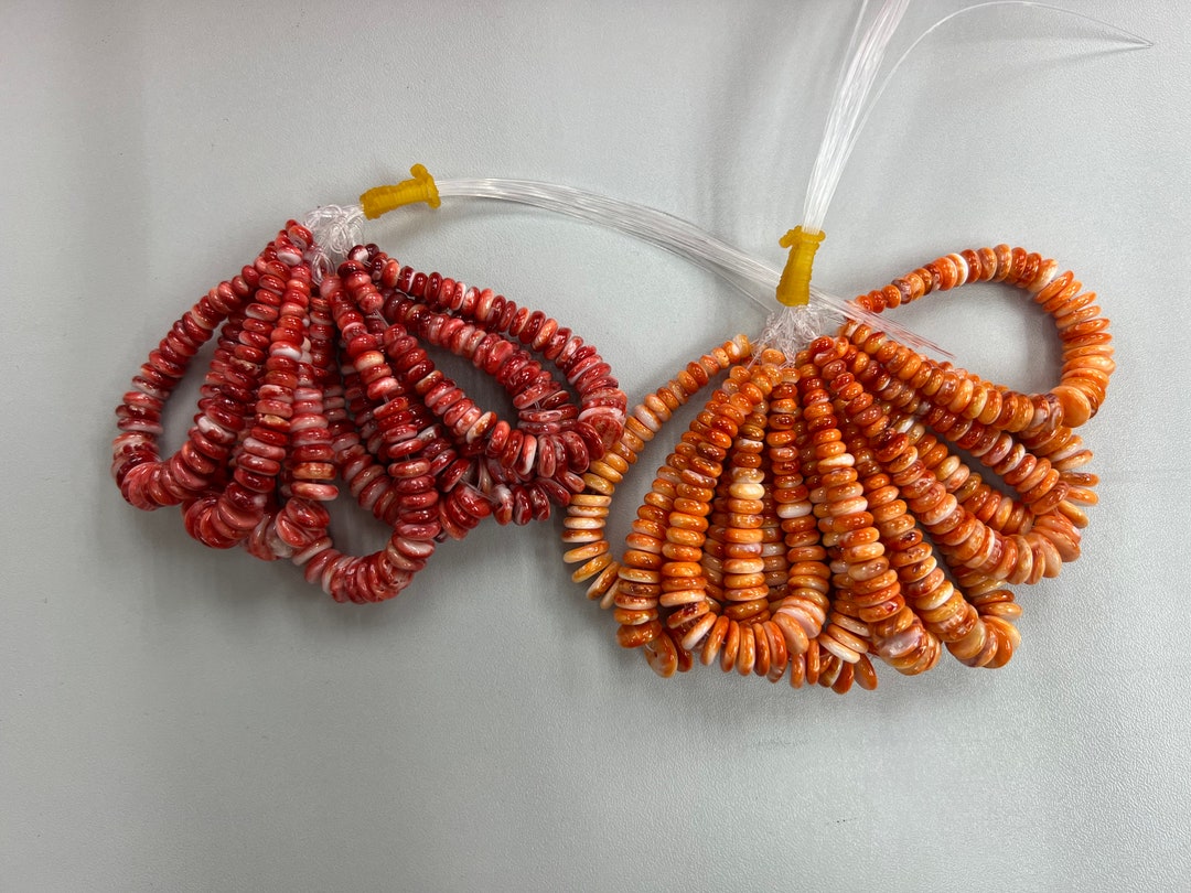 Spiny Oyster Shell Rondelle Graduation Disc 5-10mm 5inch 1str/5str ...