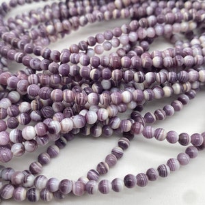 Natural Wampum Quahog Shell Round Bead - 3mm - Etsy