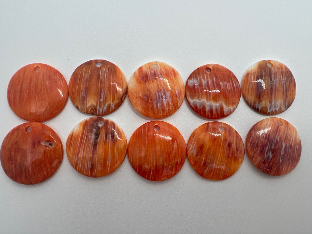 5pcs Spiny Oyster Shell Round 25-30mm Loose Piece Set - Etsy