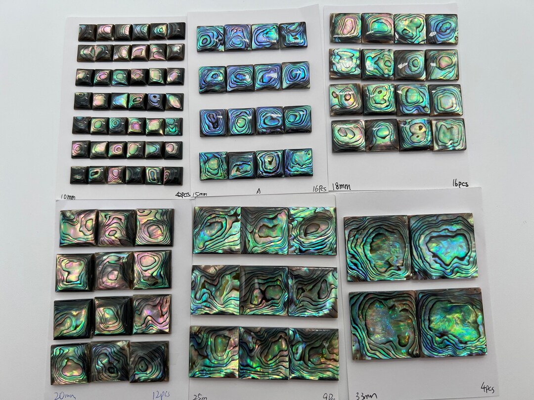 High Quality Abalone Shell Square Cab 10mm, 15mm, 20mm, 25mm, 30mm - Etsy