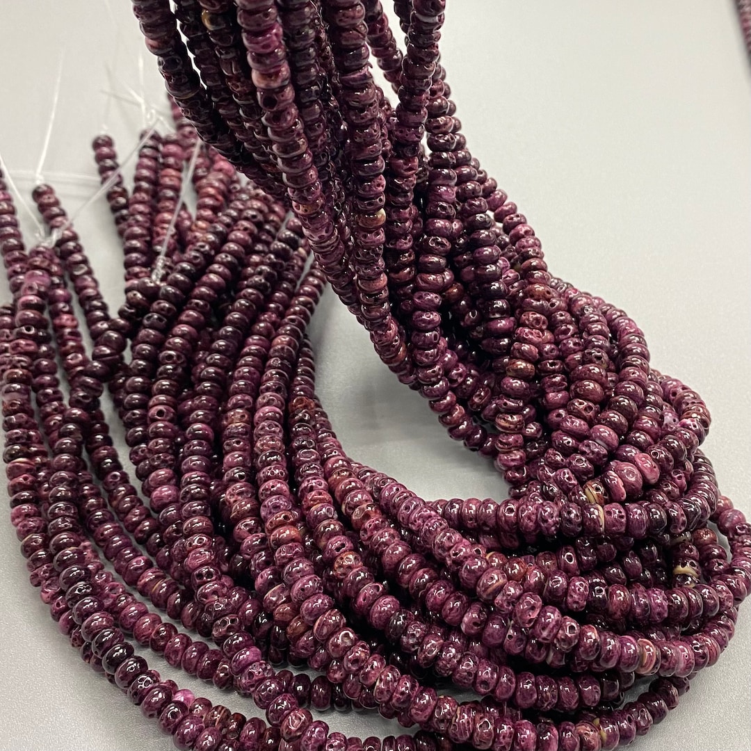Top Quality Purple Spiny Oyster Shell Rondelle Beads 6mm - Etsy
