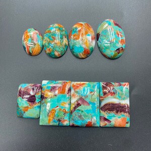 Natural Turquoise Spiny Oyster Shell Cabochon 13x18mm 15x20mm 18x25mm ...