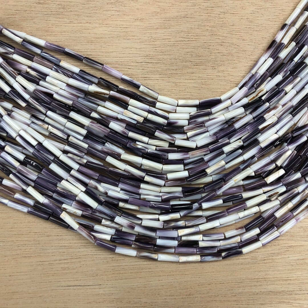 Natural Wampum Quahog Shell Tube Strand 16"inches 4x13mm - Etsy