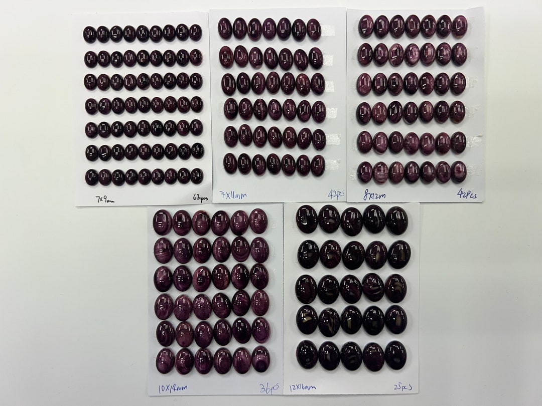 Natural Purple Spiny Oyster Shell Oval Cabochon 4x6mm 7x14mm 8x12mm ...