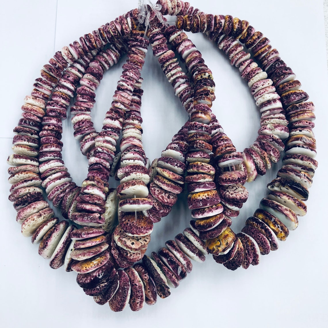 Purple Spiny Oyster Shell Graduated disc 10mm-30mm | Etsy