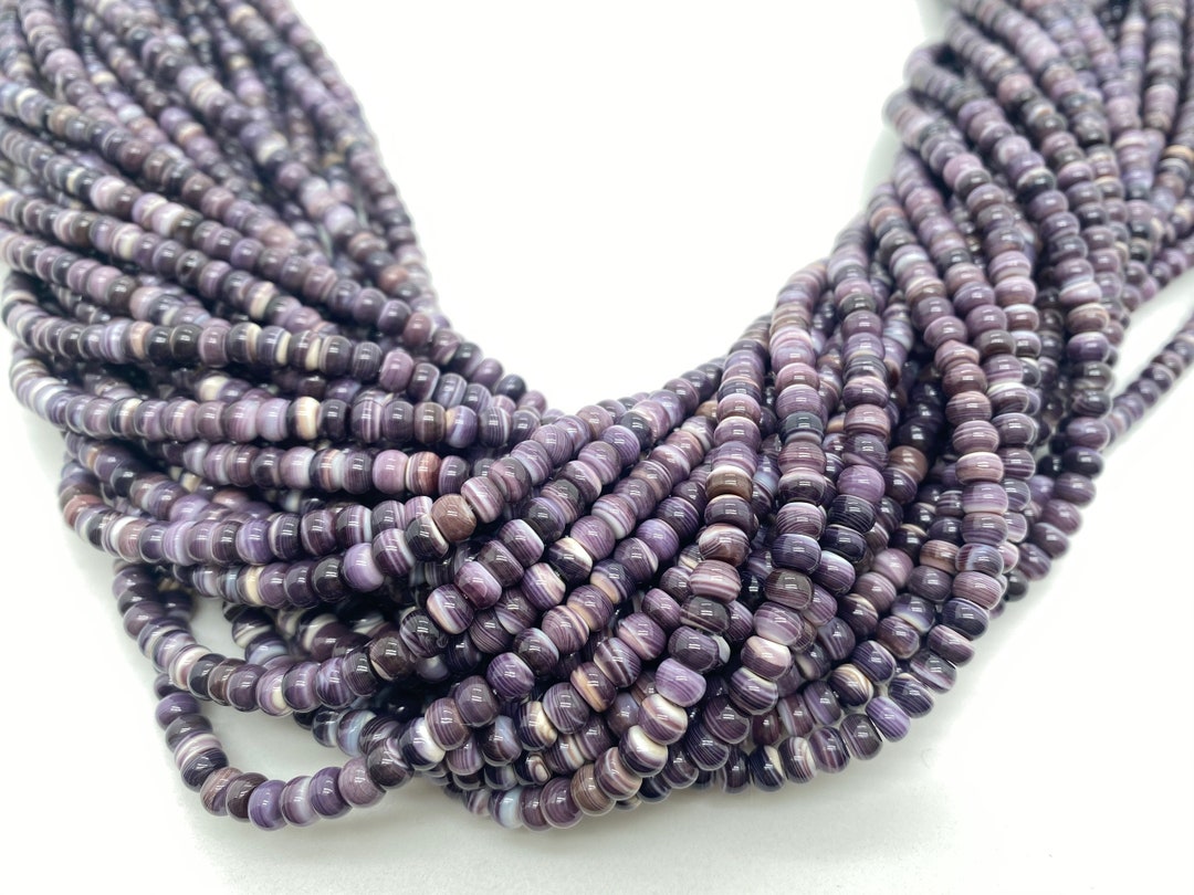 High Quality Wampum Quahog Shell Rondelle Bead 3x5mm 16inches - Etsy