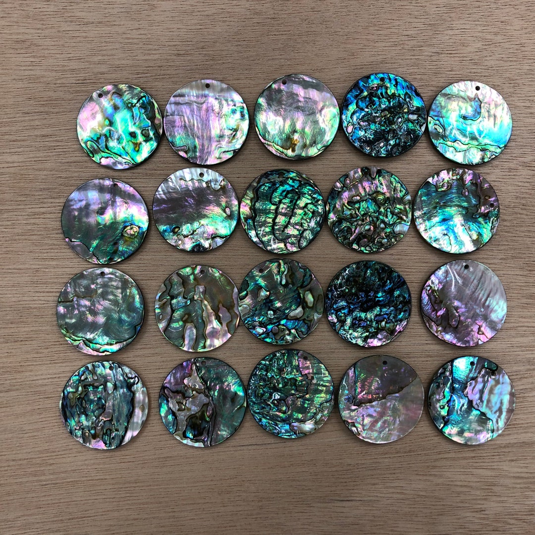 Natural Abalone Shell Round Pendant (large/medium/small) - Etsy