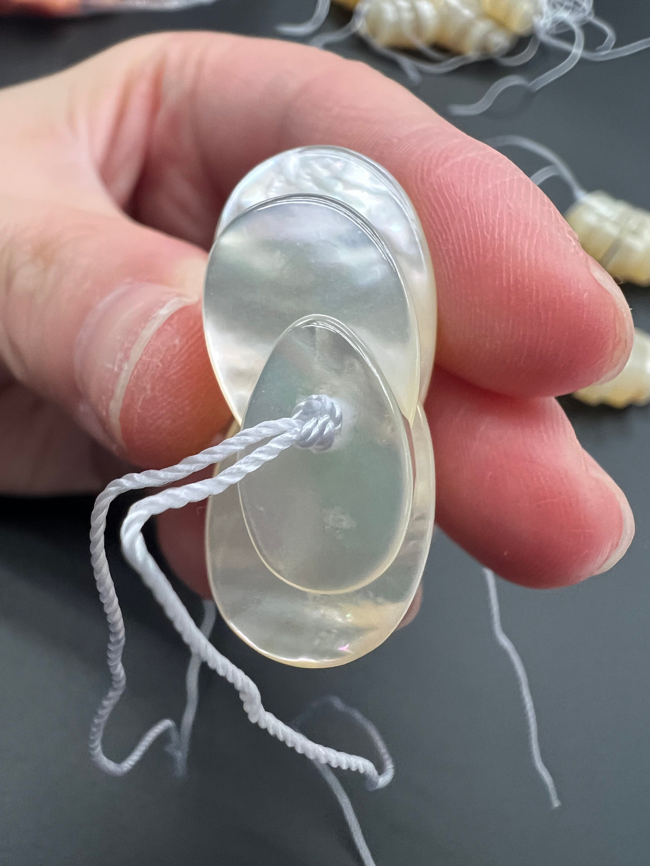 White Mother of Pearl Jacla Coin 1 Set (7pcs) - Etsy