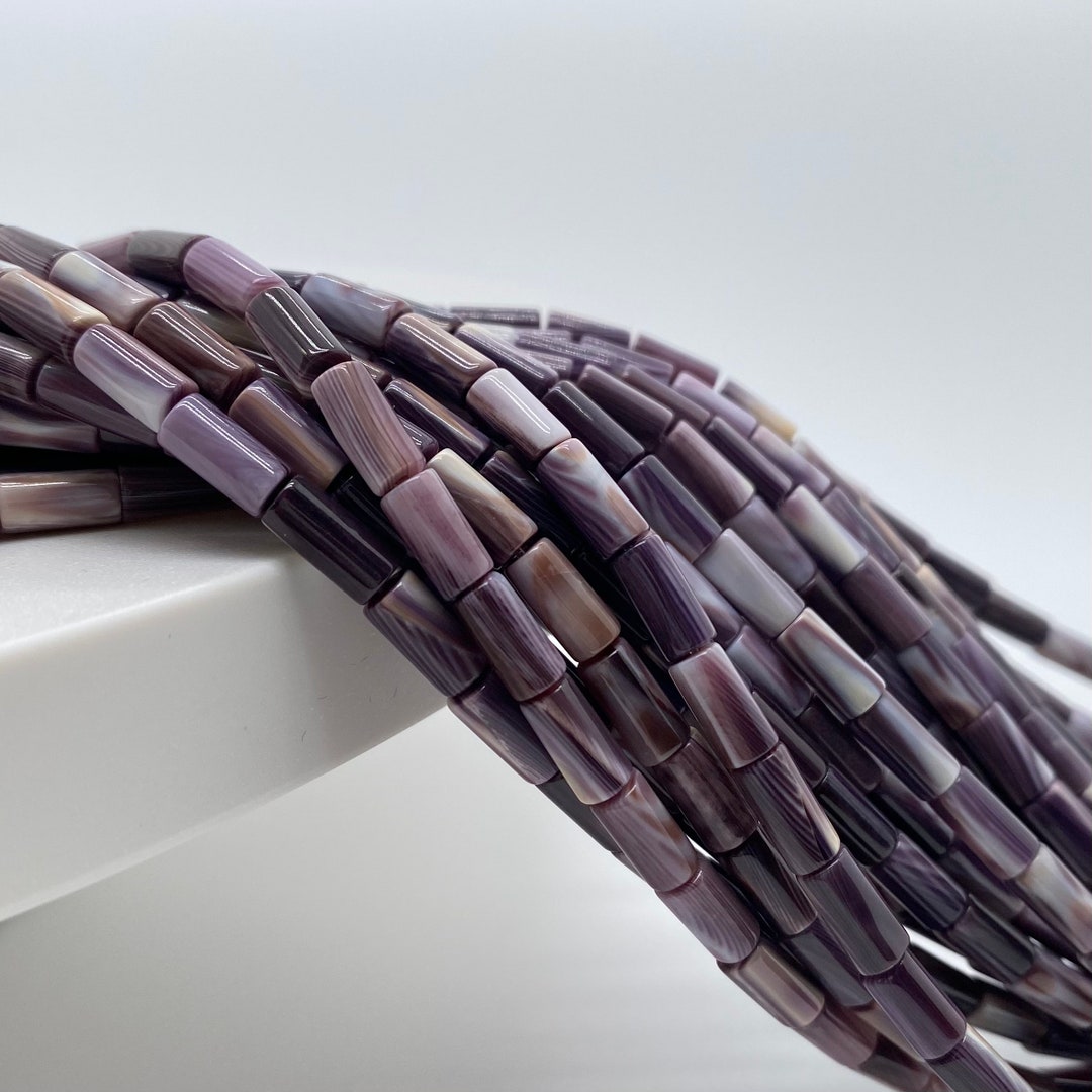 Top Quality Natural Wampum Quahog Shell Tube Strand 4x9mm 16"inches - Etsy