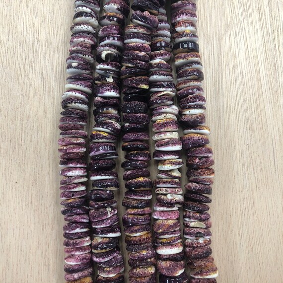Purple Spiny Oyster Shell Rondelle 19-20mm | Etsy