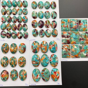 Natural Turquoise Spiny Oyster Shell Cabochon 13x18mm 15x20mm 18x25mm ...