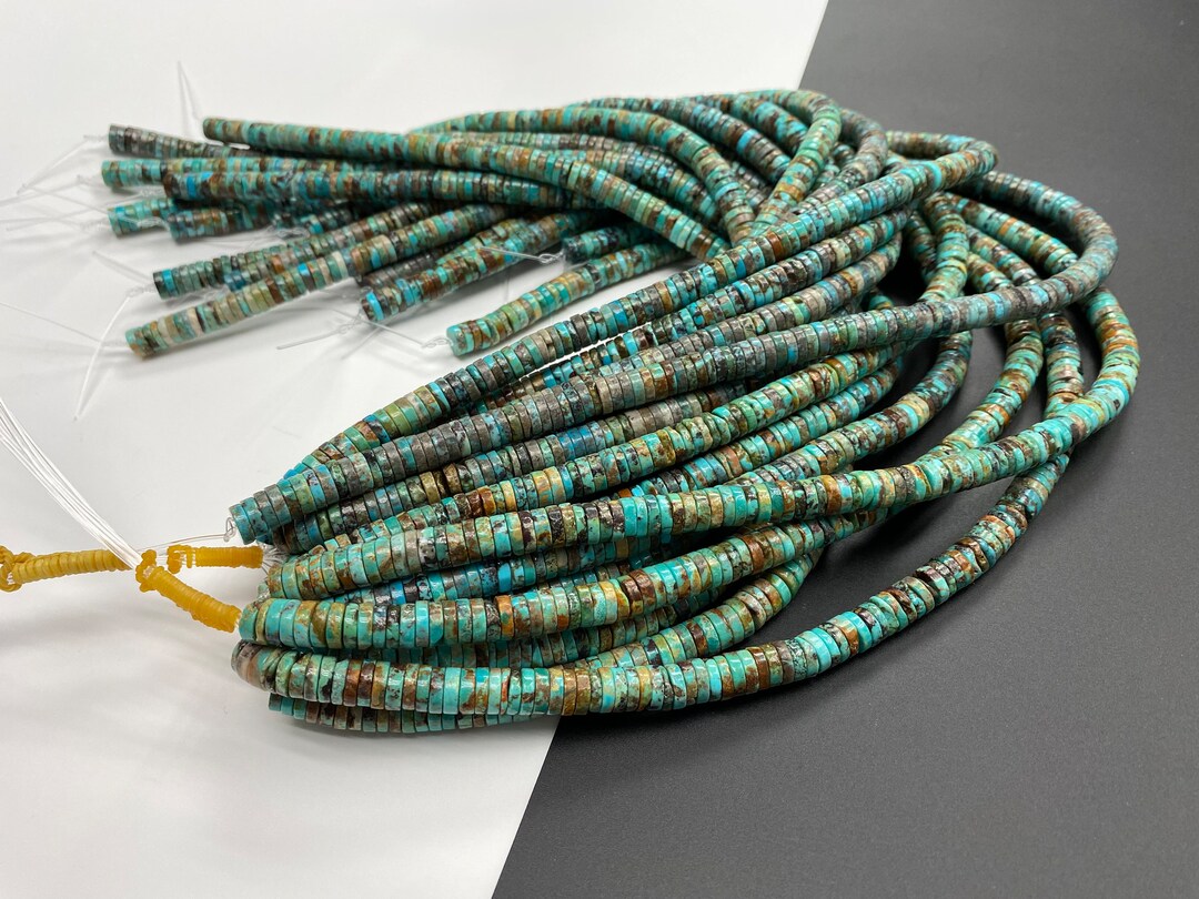 8mm Natural Quality Turquoise Heishi Beads 16'inch - Etsy