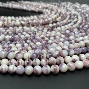 Natural Wampum Quahog Shell Round Bead 8mm 16 Inches (white/natural ...