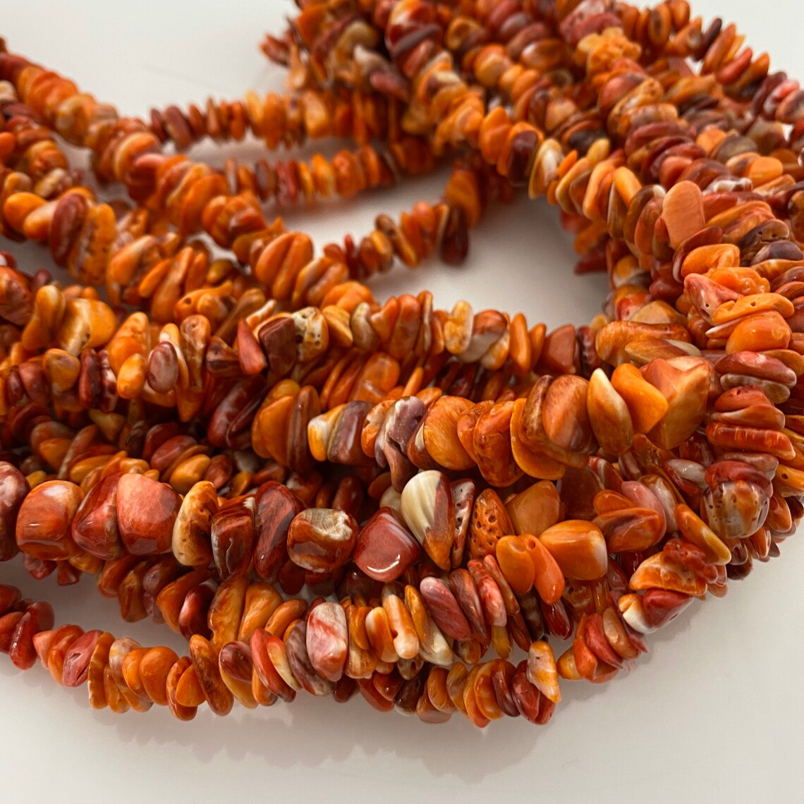Spiny Oyster Shell Irregular Chip Beads Strand 16 Inches - Etsy