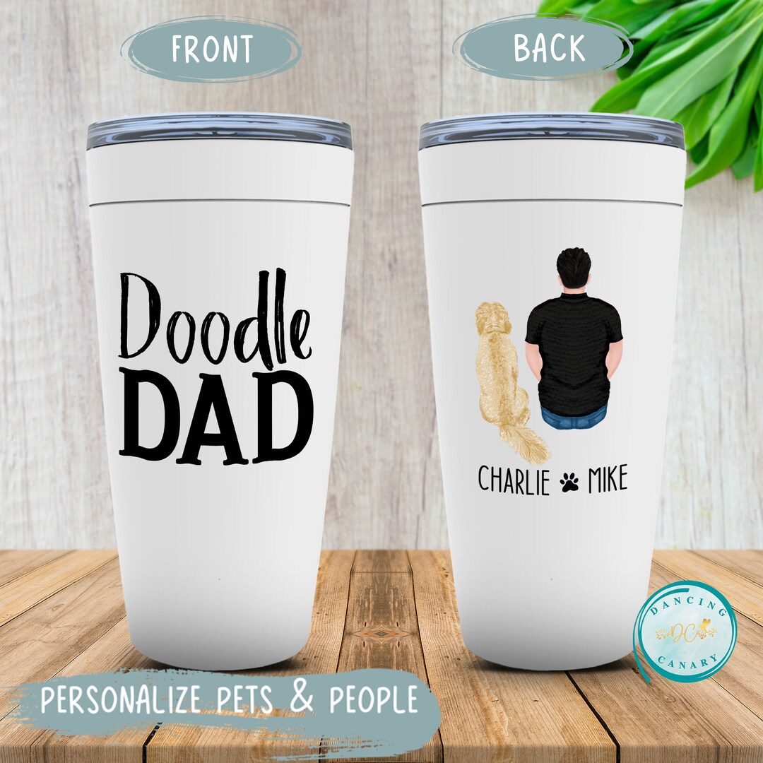 Doodle Dad Tumbler, Dog Dad Gift Personalized, Golden Doodle Dad Cup ...