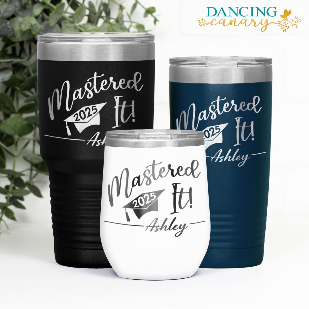 Personalized Mastered It 2026 Tumbler, Master's Degree Graduation Gift ...