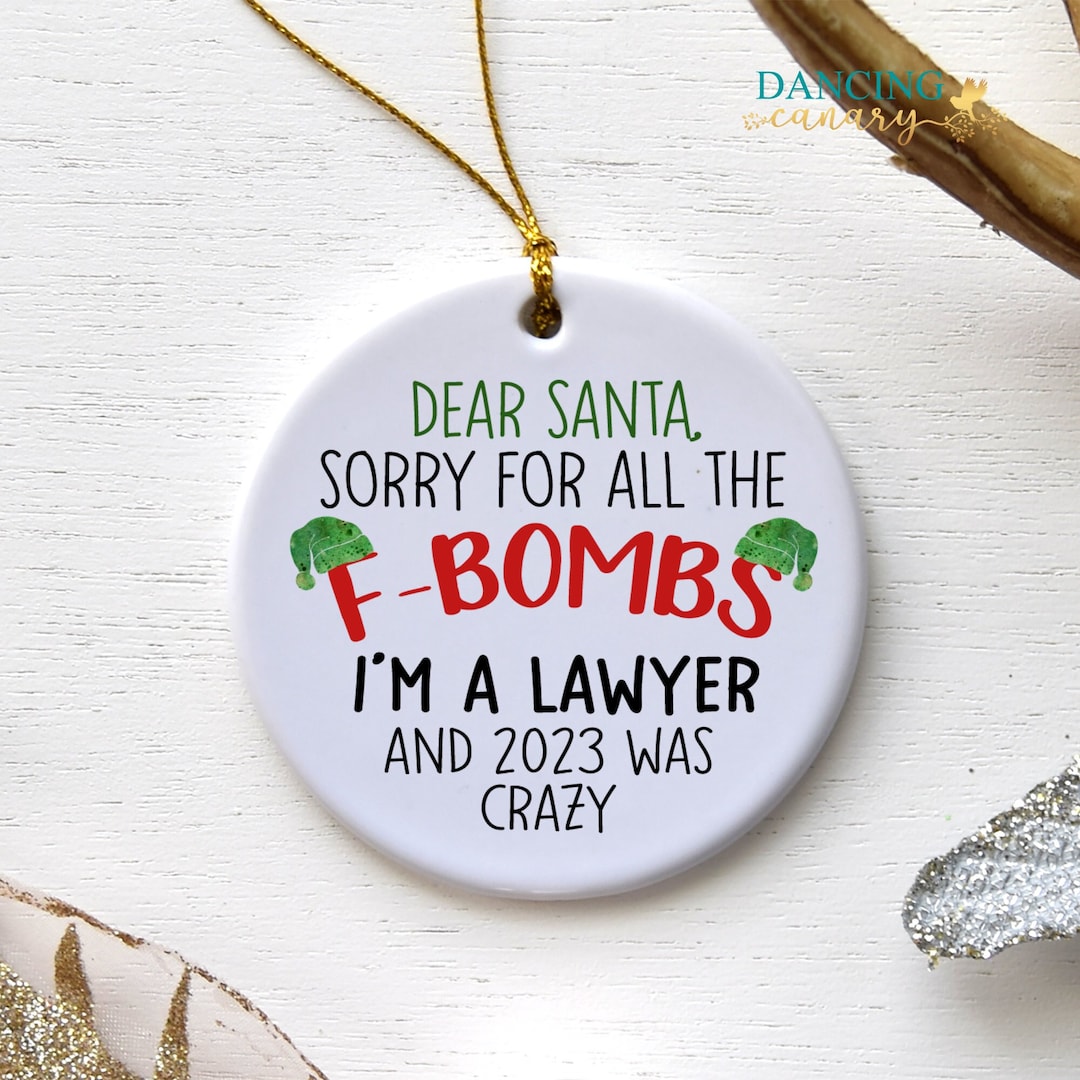 Lawyer Christmas Ornament Funny Attorney at Law Appreciation Gift Team ...