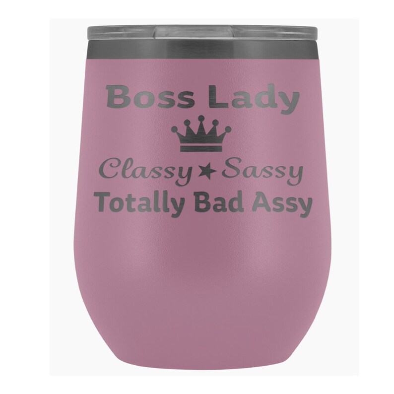 Boss Lady Tumbler Wine Glass Girl Boss Gift Inspirational - Etsy