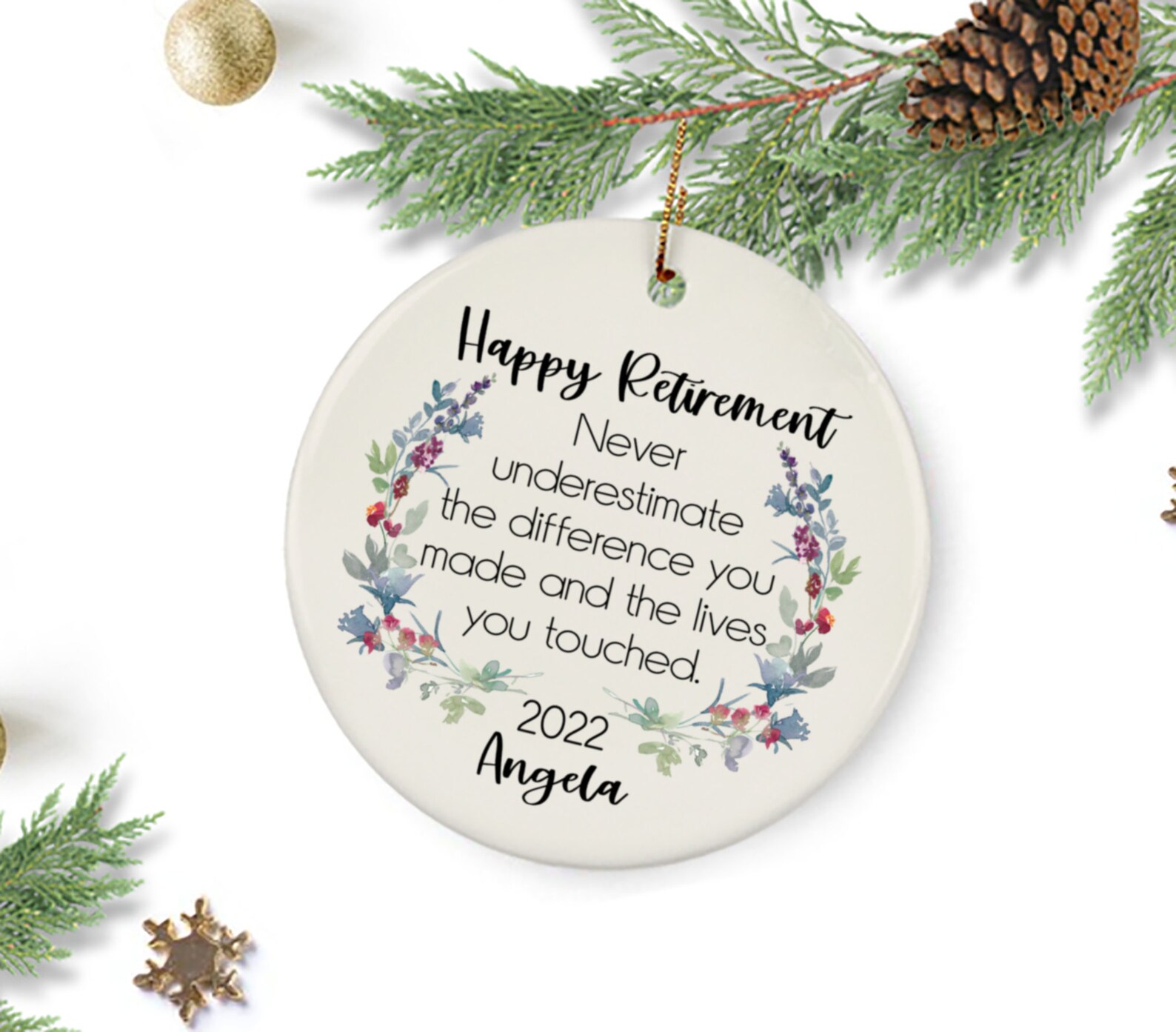 Happy Retirement Ornament Personalized Retirement Gift for - Etsy