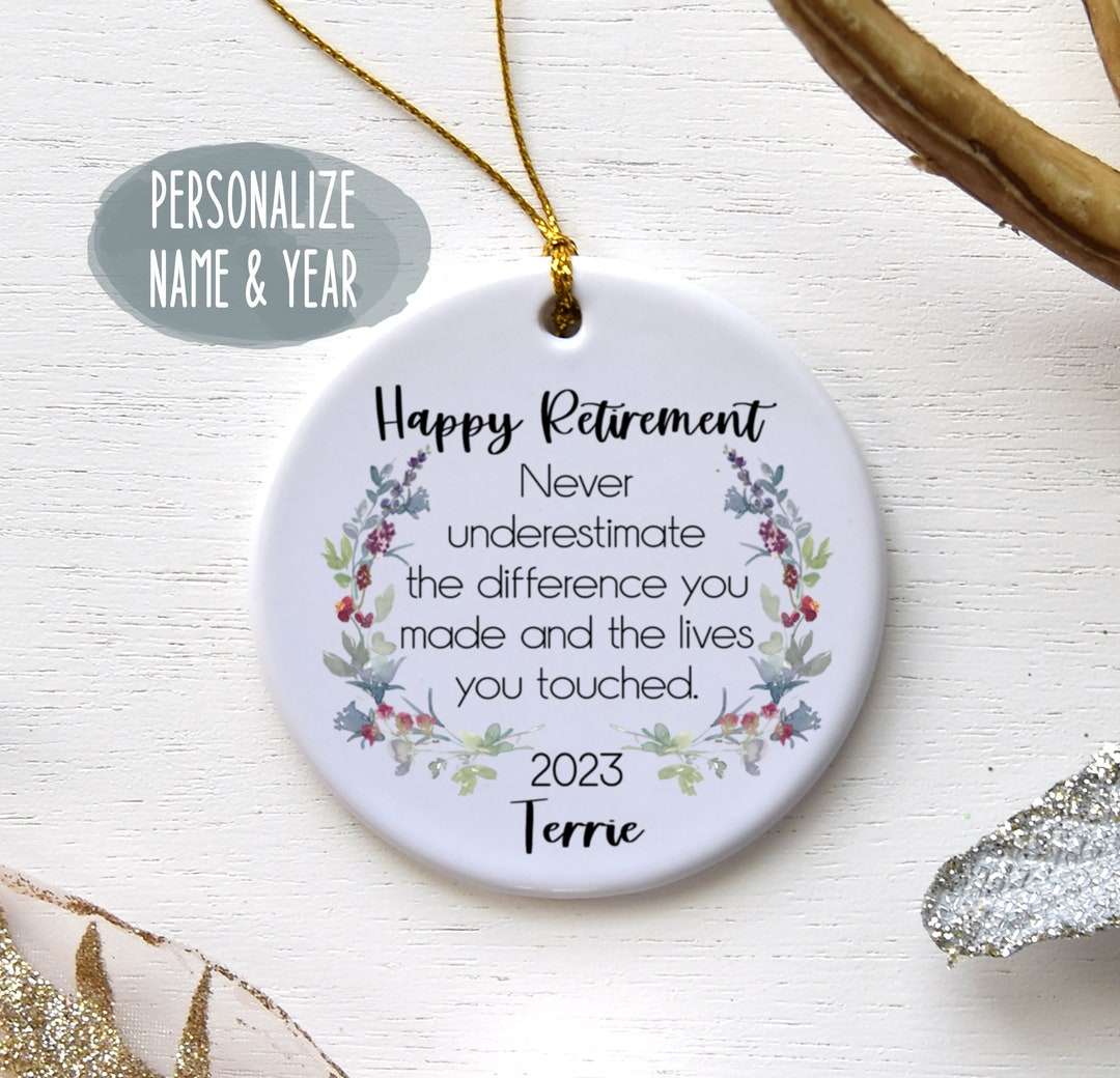 Happy Retirement Ornament Personalized Retirement Gift for - Etsy
