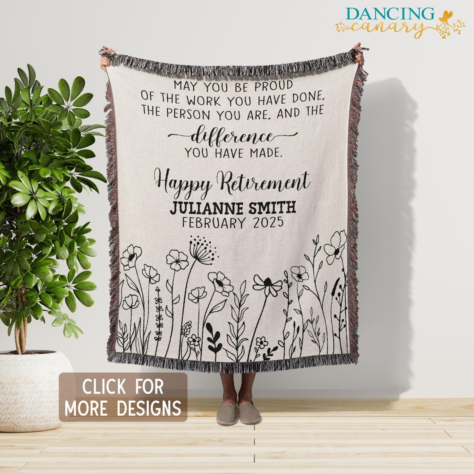 Personalized Retirement Blanket Gift for Women Coworker Farewell ...