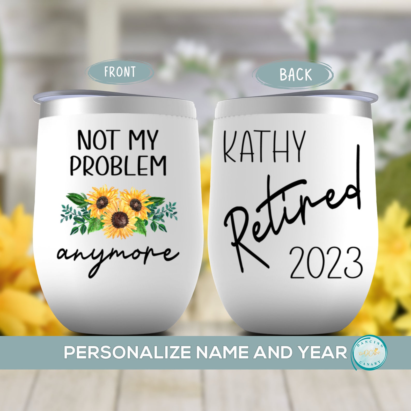 Personalized Funny Retirement Gift for Women Not My Problem - Etsy