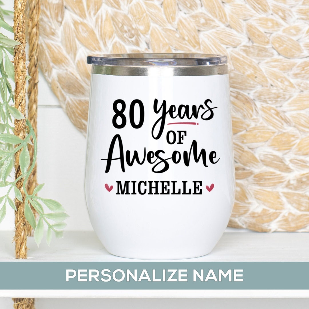 Funny 80th Birthday Gift for Woman 80th Birthday Tumbler Personalized ...