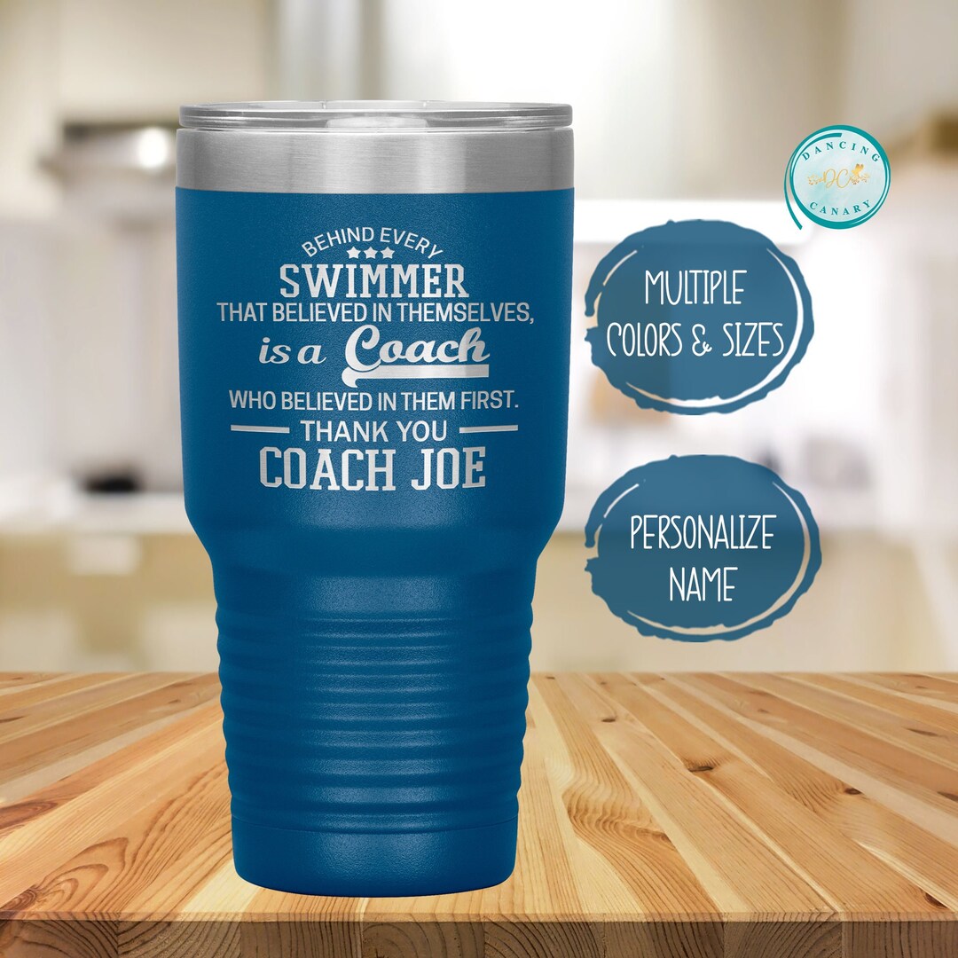 Swim Coach Gift for Men or Women, Swimming Coach Tumbler Personalized ...