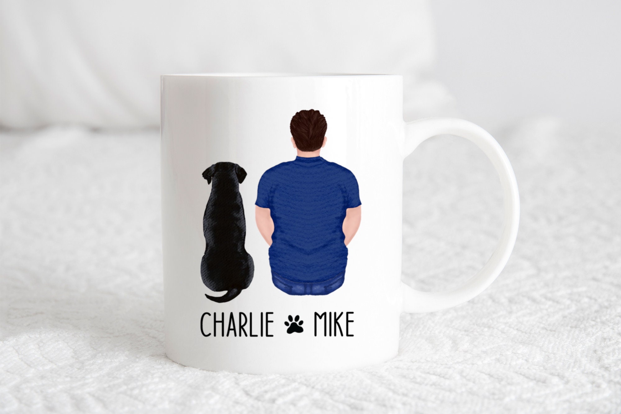 Black Lab Dad Mug Personalized Dog Lover Gift Labrador Dad - Etsy