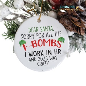 Human Resources Christmas Ornament Funny HR Staff Appreciation Gift HR ...