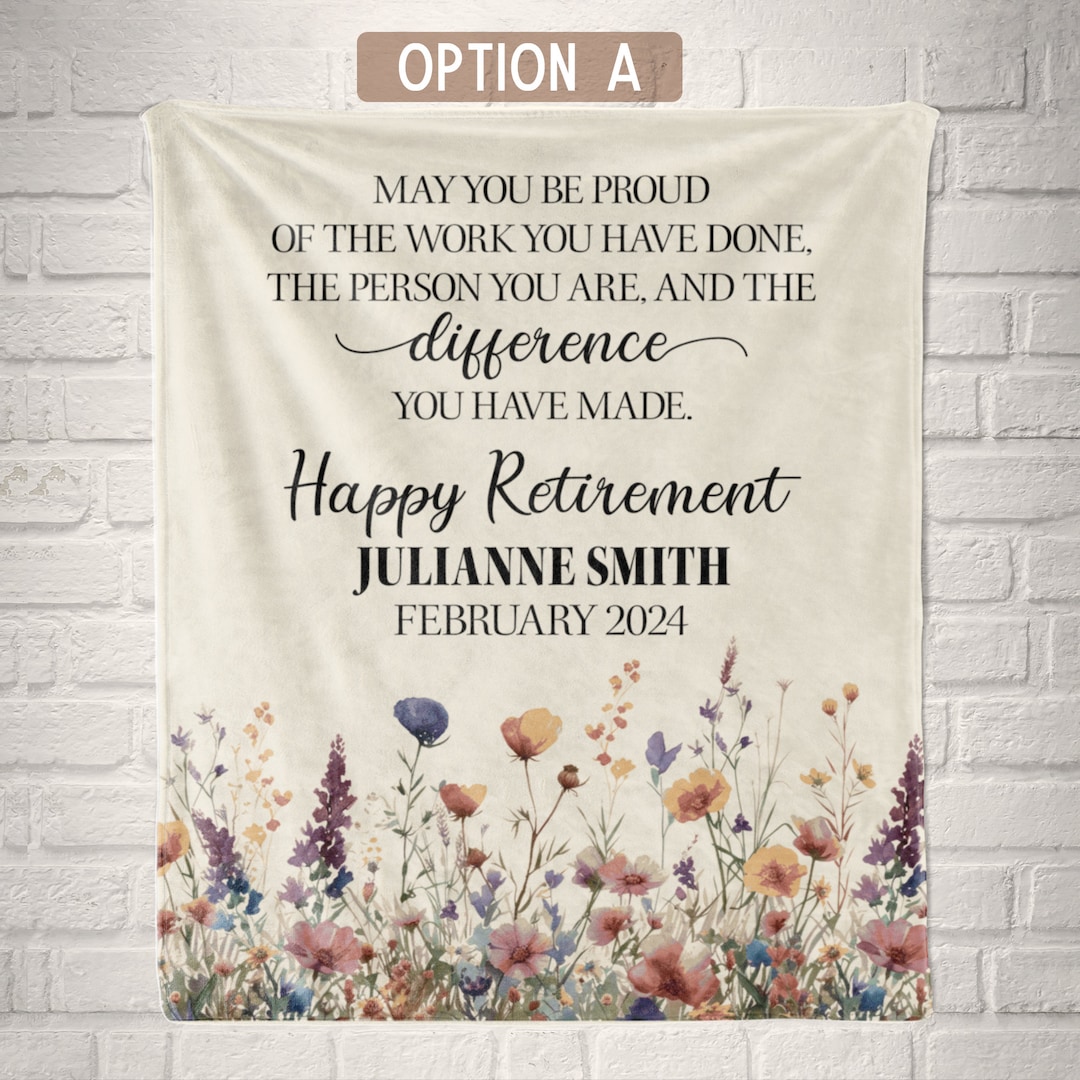 Personalized Retirement Gifts for Women Retirement Blanket for Boss ...