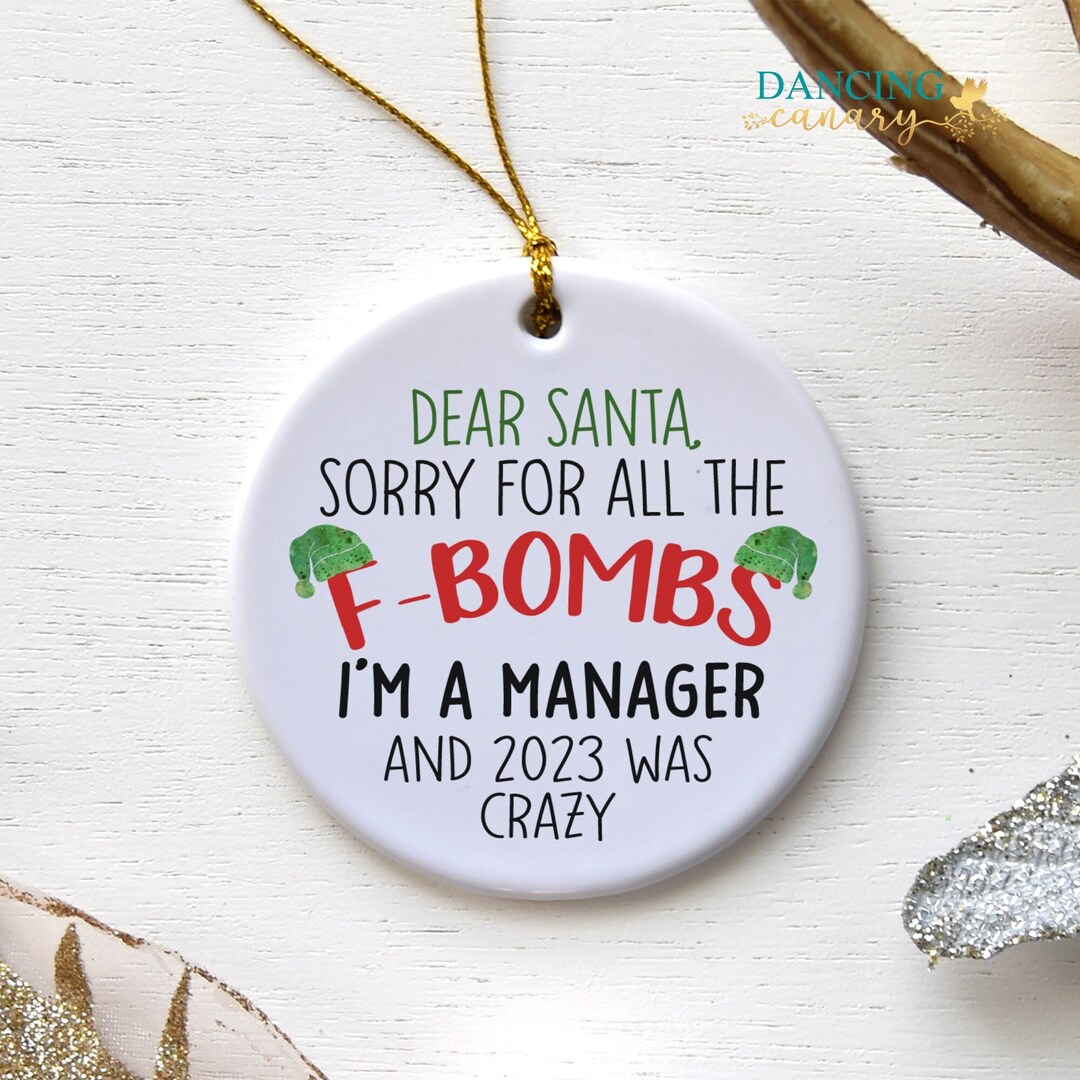 Funny Boss Appreciation Gift Manager Christmas Ornament Employer Thank ...