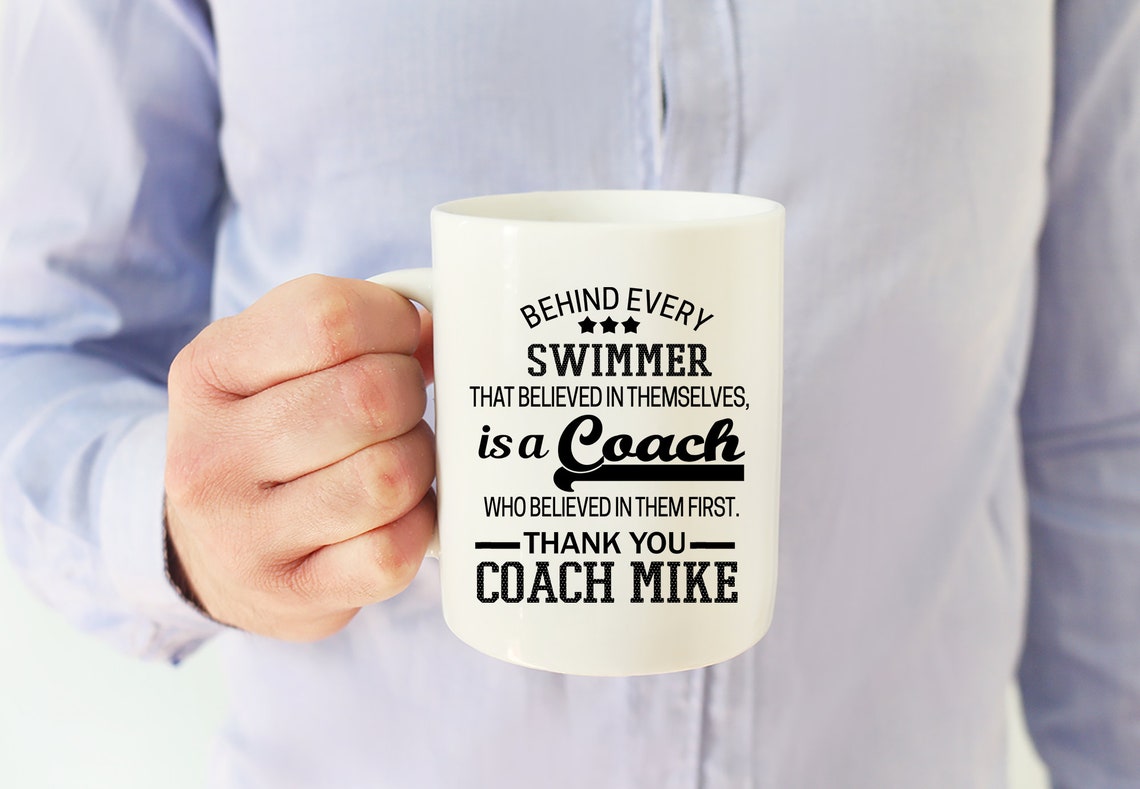 Personalized Swimming Coach Mug Sports Gift for Him or Her | Etsy