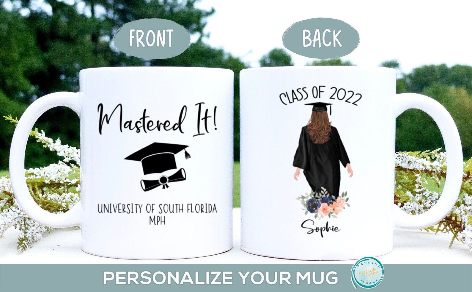 Personalized Masters Degree Graduation Gift for Her Mastered | Etsy