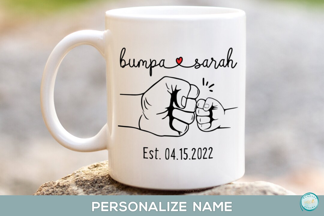 Bumpa Fist Bump Mug, New Grandpa Personalized Gift From Grandkid ...
