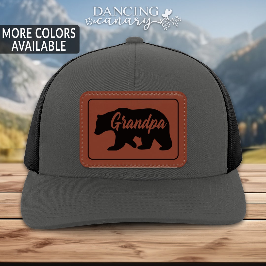 Grandpa Bear Trucker Hat Grandfather Father's Day Gift Personalized ...