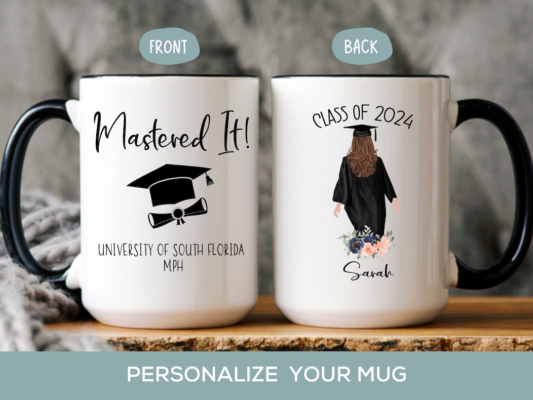 Personalized Masters Degree Graduation Gift for Her, Mastered It Coffee ...