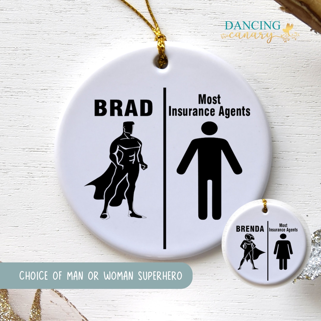Insurance Agent Gift Insurance Officer Team Gifts Christmas Ornament ...
