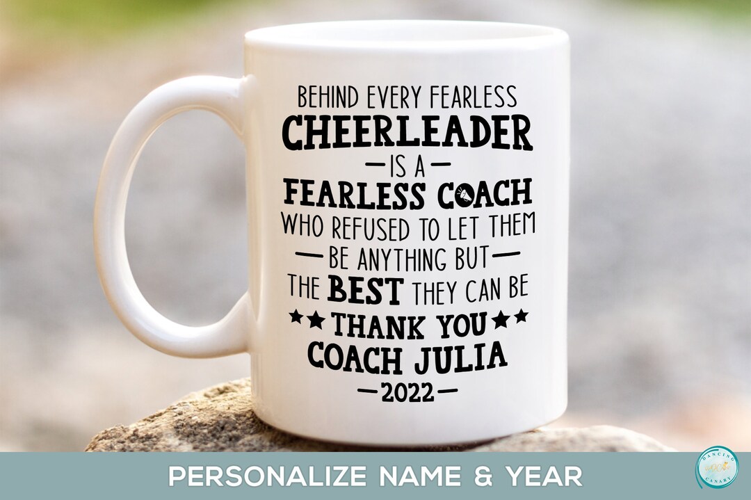 Personalized Cheer Coach Mug, Thank You Gift for Women, Cheerleader Mug ...