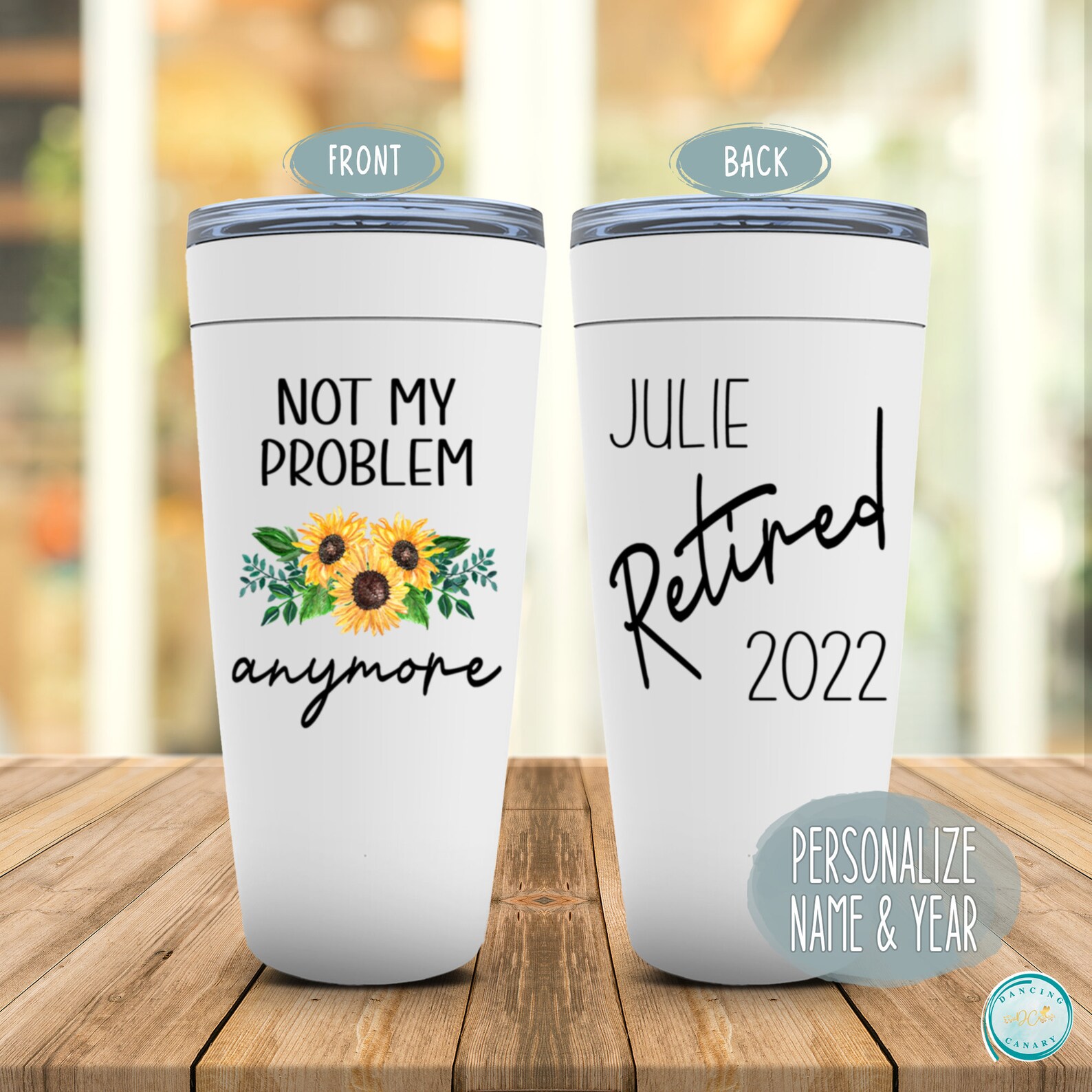 Personalized Funny Retirement Gift for Women Not My Problem - Etsy