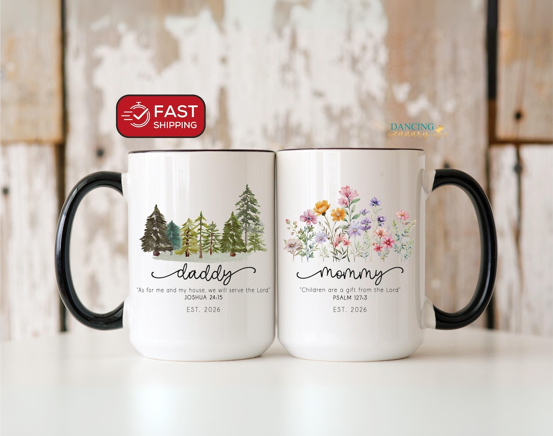New Parents Gift Mug Set With Bible Verse Christian Coffee Mug for ...