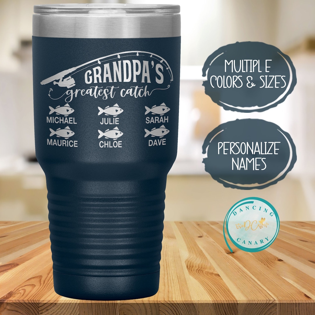 Personalized Grandfather Fishing Gift, Grandpa's Greatest Catch ...