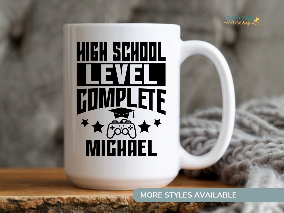 High School Graduation Mug for Him Son Nephew Custom Grad Gift Video ...
