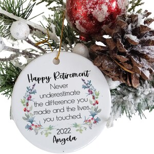 Happy Retirement Ornament Personalized Retirement Gift for - Etsy