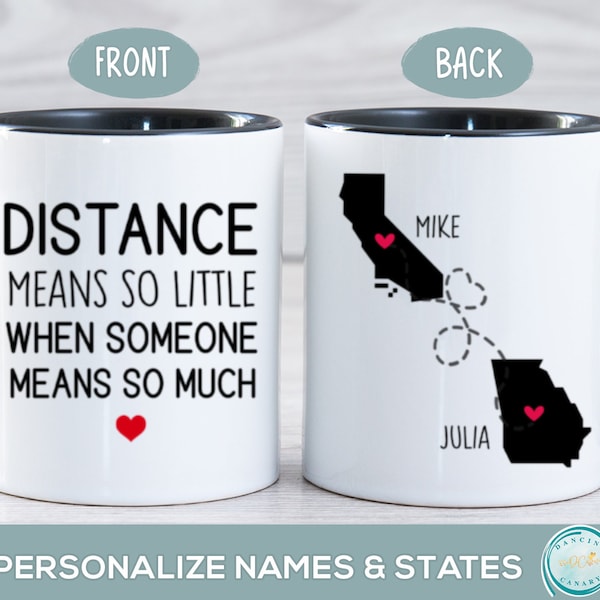 Long Distance Mug - Etsy