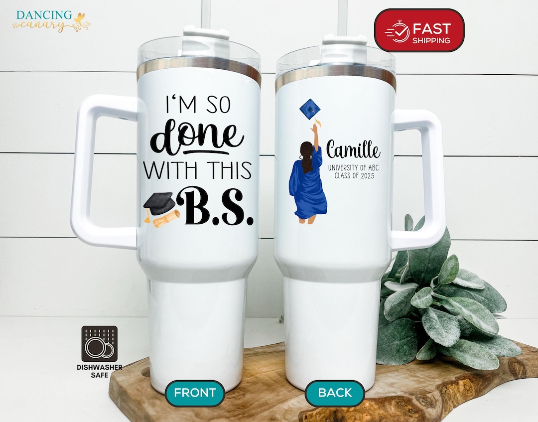Graduation Tumbler 40oz College Graduate 2025 Gift for Her Personalized ...